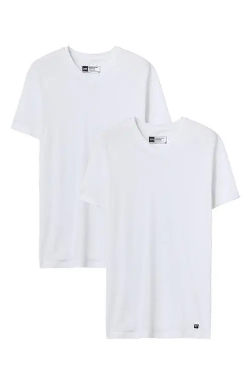 SAXX Droptemp™ Dry Cotton V-neck Undershirt 2-pack - White