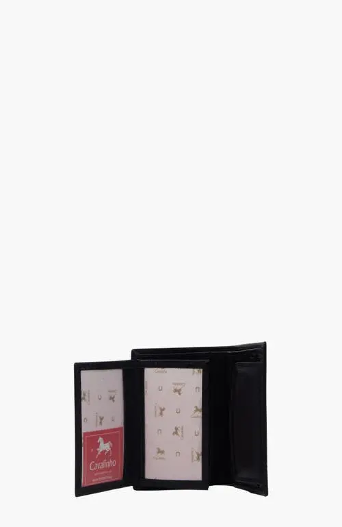 CAVALINHO Gentleman Trifold Leather Wallet 522 - Black
