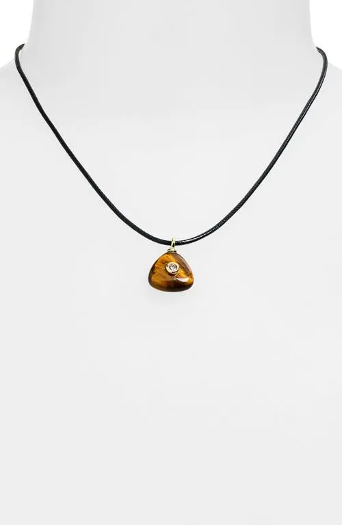 PANACEA Tiger's Eye Pendant Cord Necklace