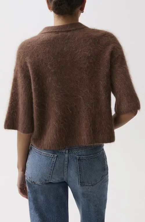 PISTOLA Nadya Alpaca-blend Short Sleeve Polo Sweater