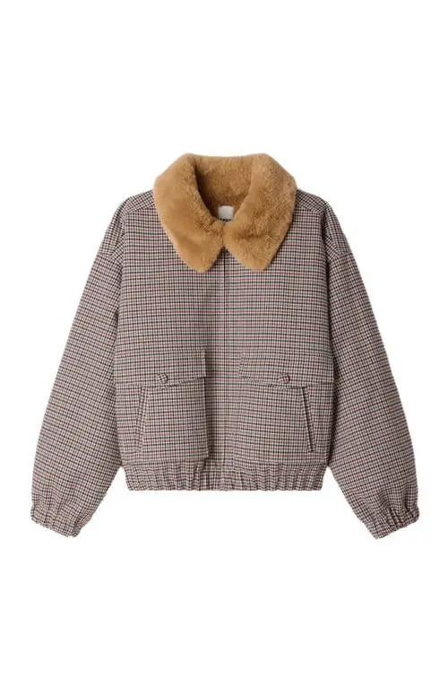 Sandro Faux Fur-lined Coat