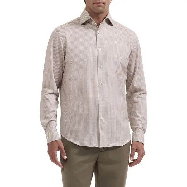 Bugatchi Devon Ooohcotton Shirt - Sand