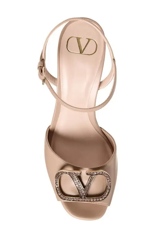 Valentino Garavani Rhinestone Vlogo Platform Sandal