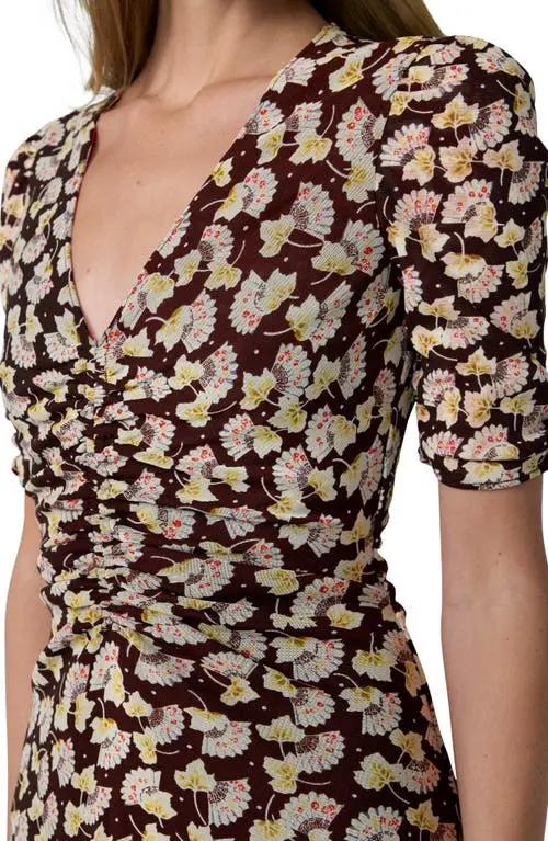 Diane Von Furstenberg Koren Reversible Floral Mesh Midi Dress