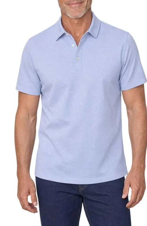 Robert Talbott Taylor Pique Linen Polo - Light Blue