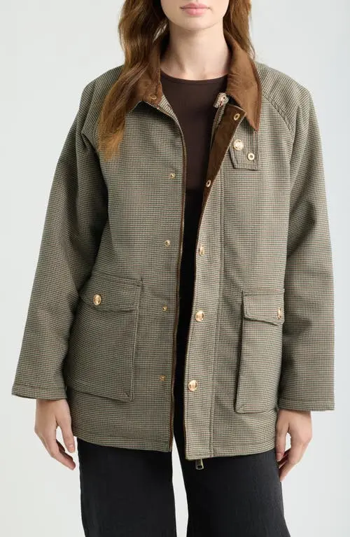 Deluc Emei Cord Collar Jacket - Checks