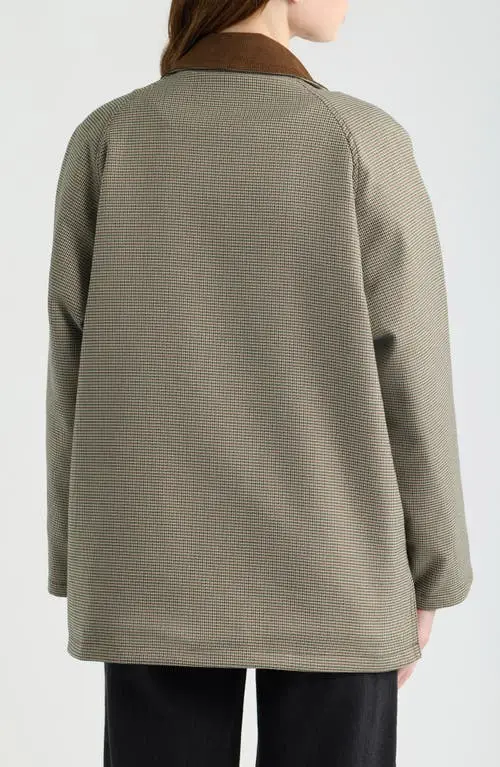 Deluc Emei Cord Collar Plaid Jacket