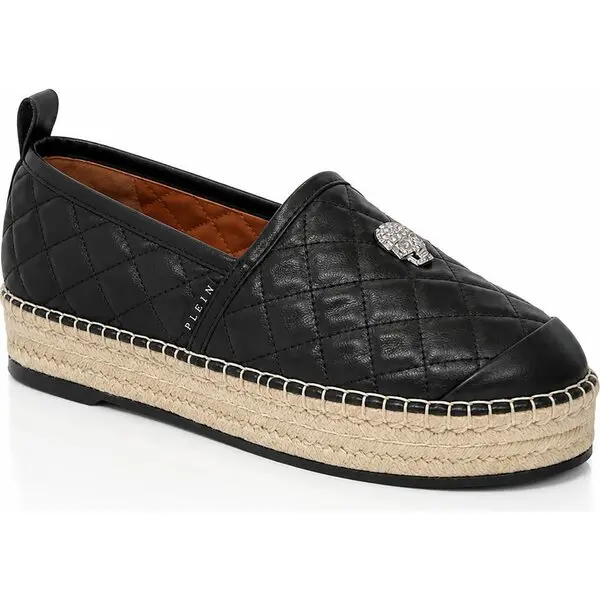 Philipp Plein Matelassé Skull Espadrilles