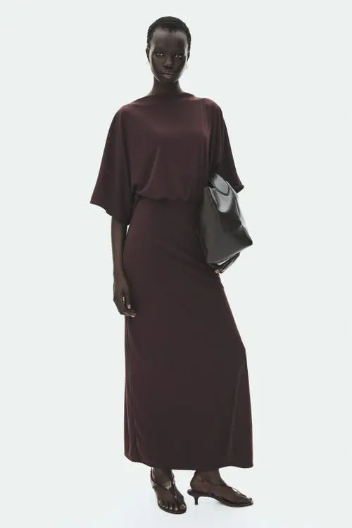 H&M Cowl-back Jersey Maxi Dress