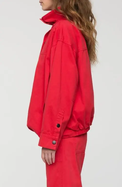 PISTOLA Cotton Bomber Jacket With Stand Collar