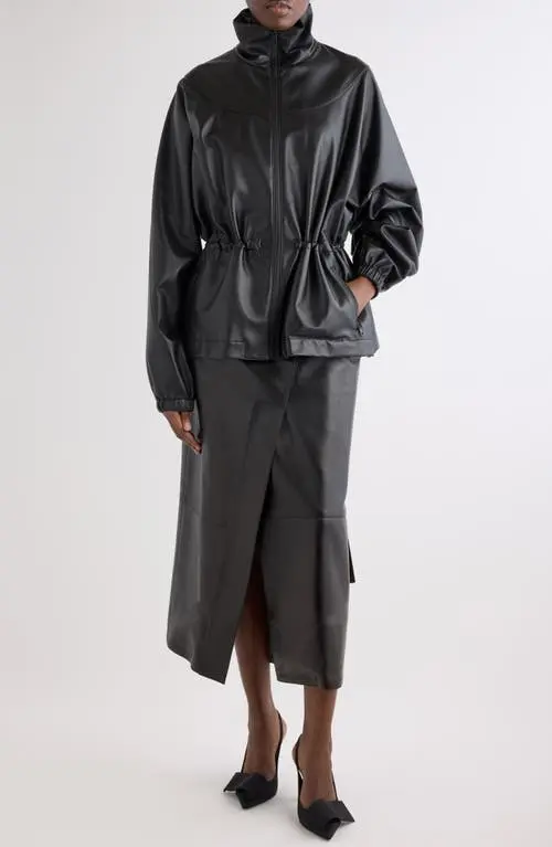 Givenchy Asymmetrical Leather Midi Skirt