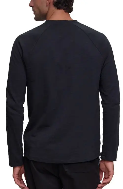 Barefoot Dreams Slub Jersey Henley - Black