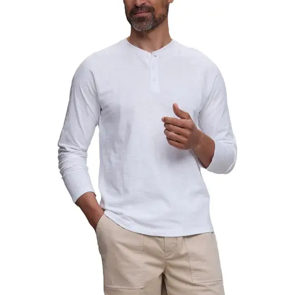 Barefoot Dreams Slub Jersey Henley - White