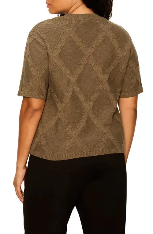 Sanctuary Perfect Short Sleeve Sweater - Forest Green