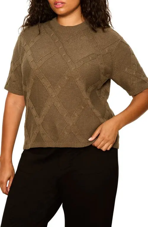 Sanctuary Perfect Short Sleeve Sweater - Forest Green