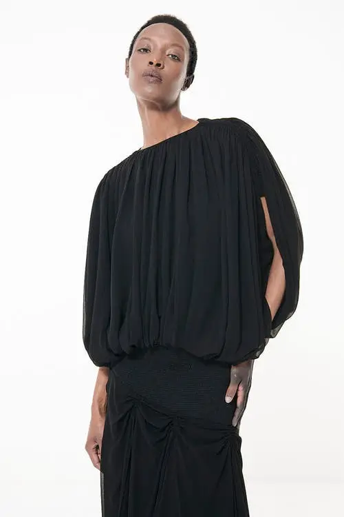 LEEM Ruched Shoulders Top