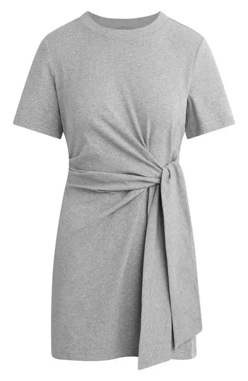FAVORITE DAUGHTER The Maisie Stretch Cotton Jersey Tie Front Dress - Heather Grey