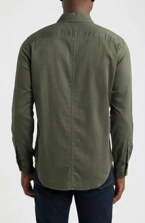 Rag & Bone Tomlin Dobby Stretch Shirt - Dkgrn