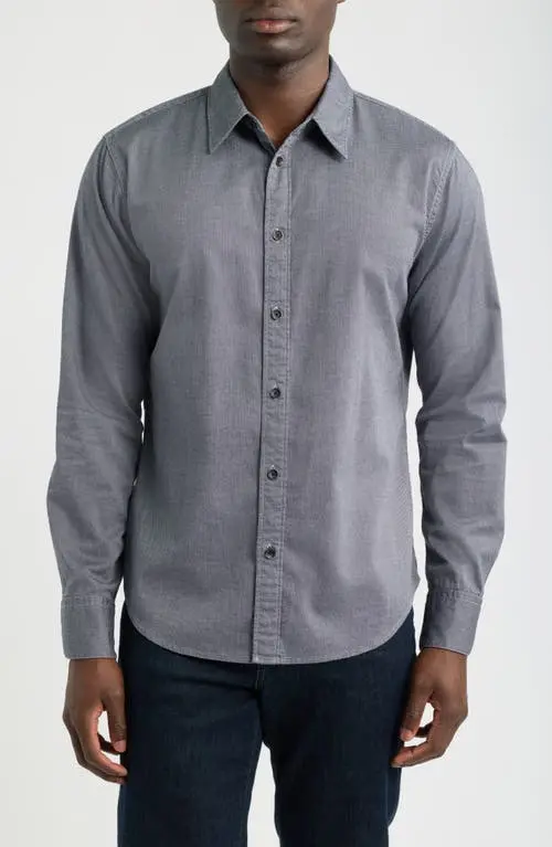 Rag & Bone Tomlin Dobby Stretch Shirt - Silver