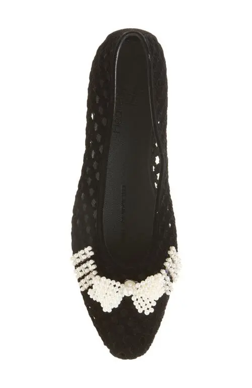 HEAVENLY JELLY Embellished Perforated Ballet Flats