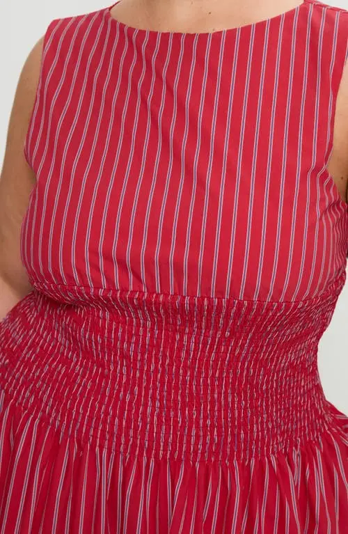 Princess Polly Lilienne Stripe Cotton Blend Poplin Maxi Dress