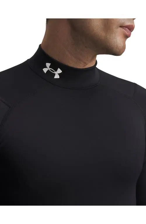 Under Armour Cg Armour Compression Mock Neck Performance Top - Black/white