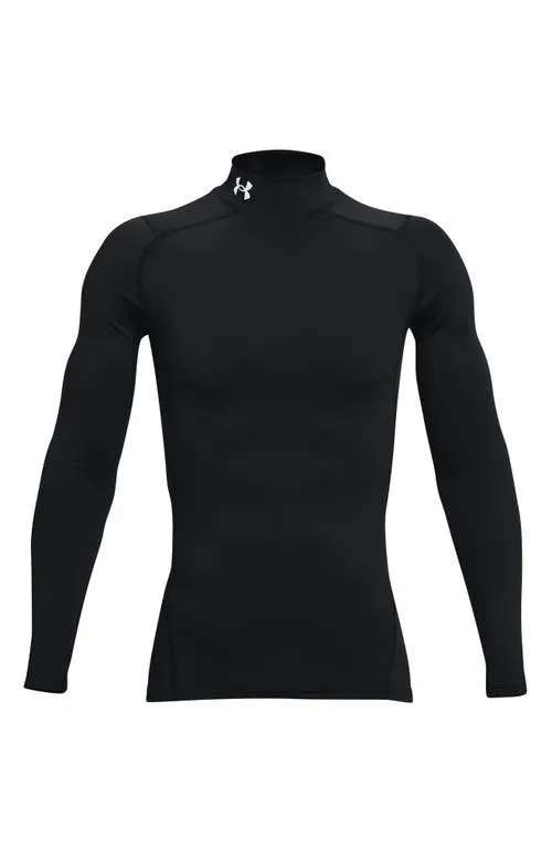 Under Armour Cg Armour Compression Mock Neck Performance Top - Black/white