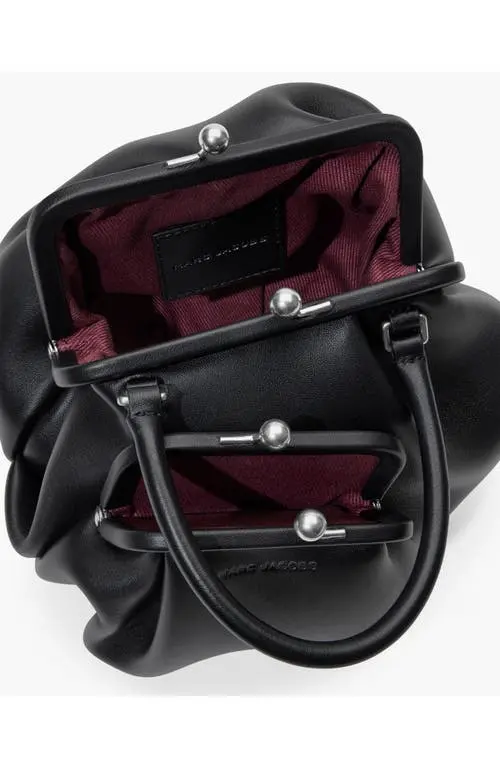 Marc Jacobs Wave Leather Kisslock Bag - Black