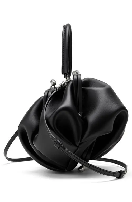 Marc Jacobs Wave Leather Kisslock Bag - Black