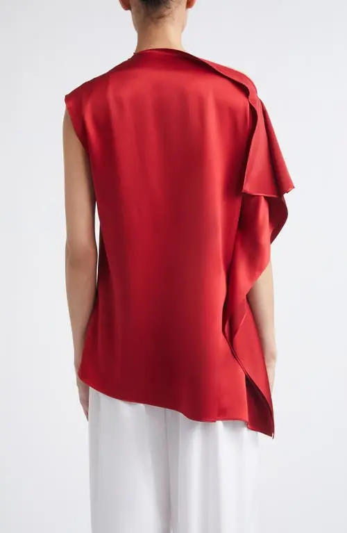 Sportmax Asymmetric Silk Satin Top