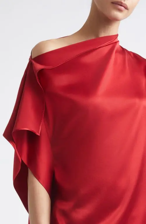 Sportmax Asymmetric Silk Satin Top