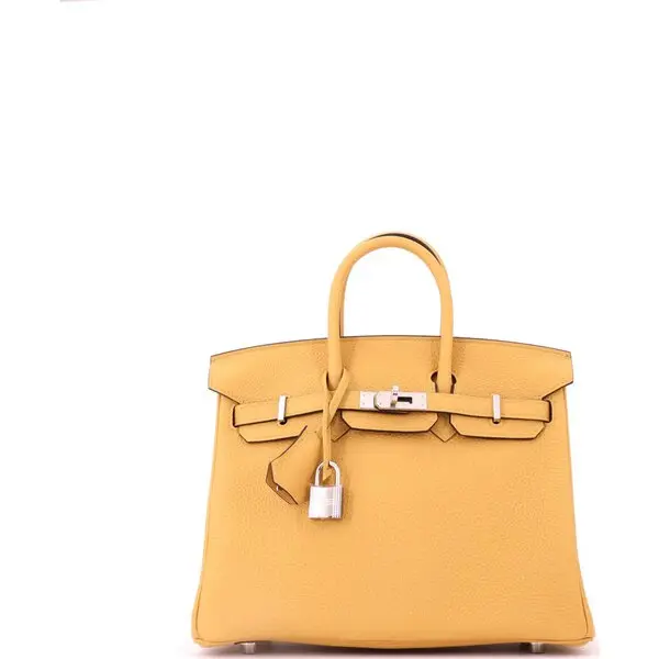 Hermès Birkin Handbag Togo With Palladium Hardware 25 - Yellow