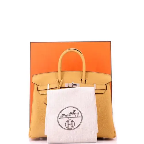Hermès Birkin Handbag Togo With Palladium Hardware 25 - Yellow