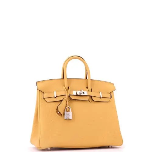 Hermès Birkin Handbag Togo With Palladium Hardware 25 - Yellow