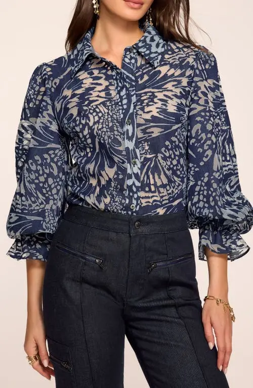 Ramy Brook Joy Burnout Button-up Shirt