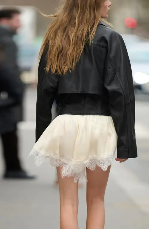 Mango Lapels Leather Jacket