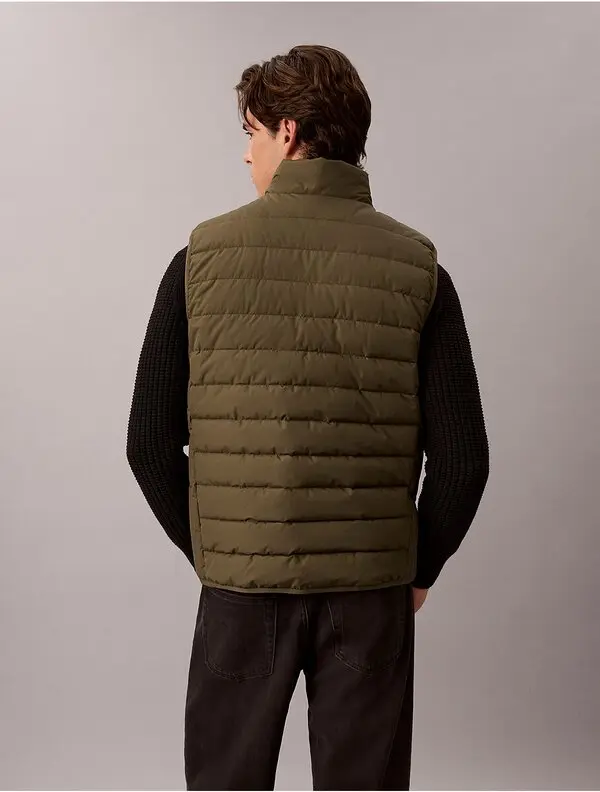 Calvin Klein Lightweight Ripstop Packable Puffer Vest - Olive Night