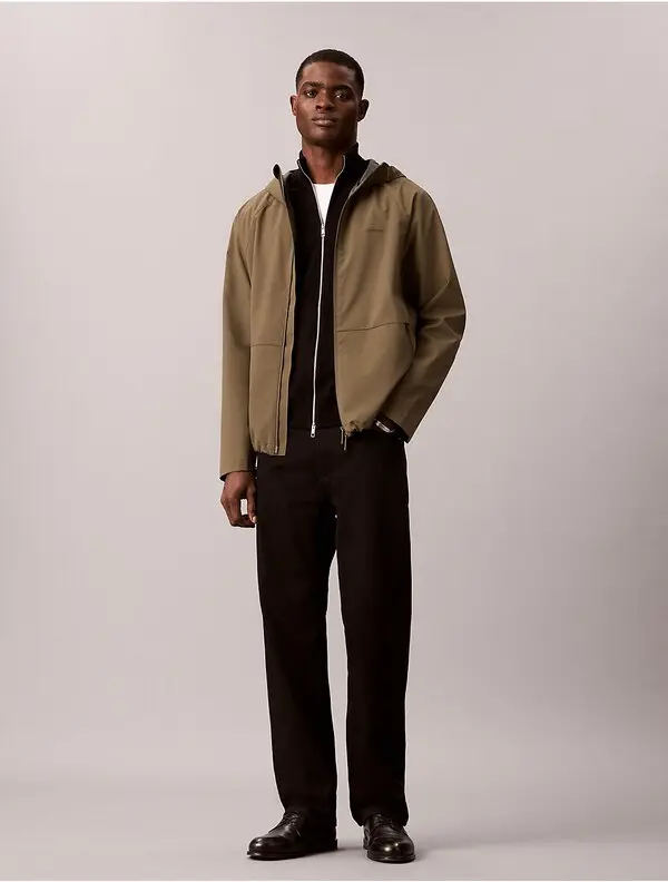 Calvin Klein Tech Shell Hooded Jacket - Olive Night