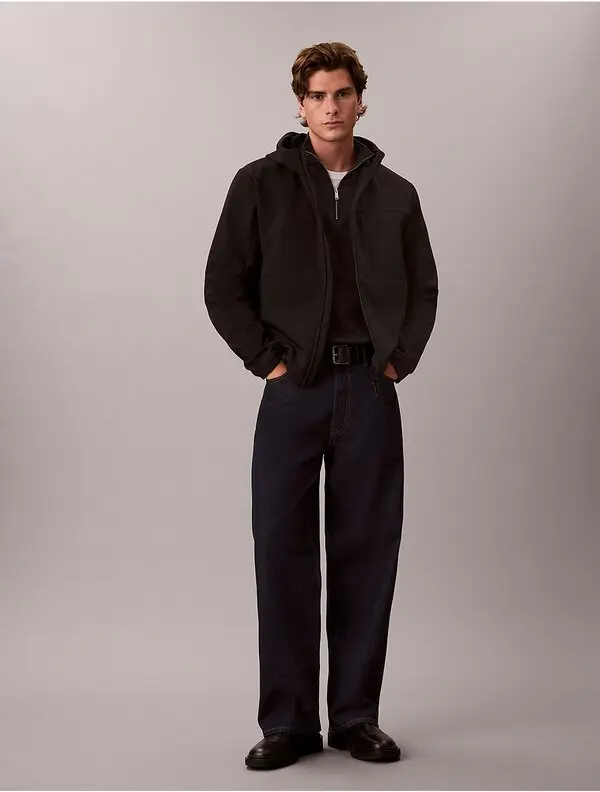 Calvin Klein Hooded Softshell Jacket - Black