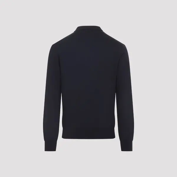Brioni Long Sleeves Zip Polo - Blue