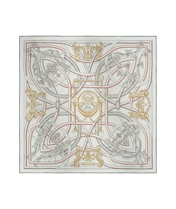 Hermès Harnais Legendaire Scarf 90 - Blanc