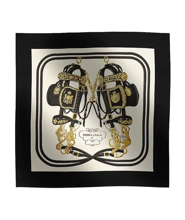 Hermès Brides De Gala Forever Scarf 90 - Noir