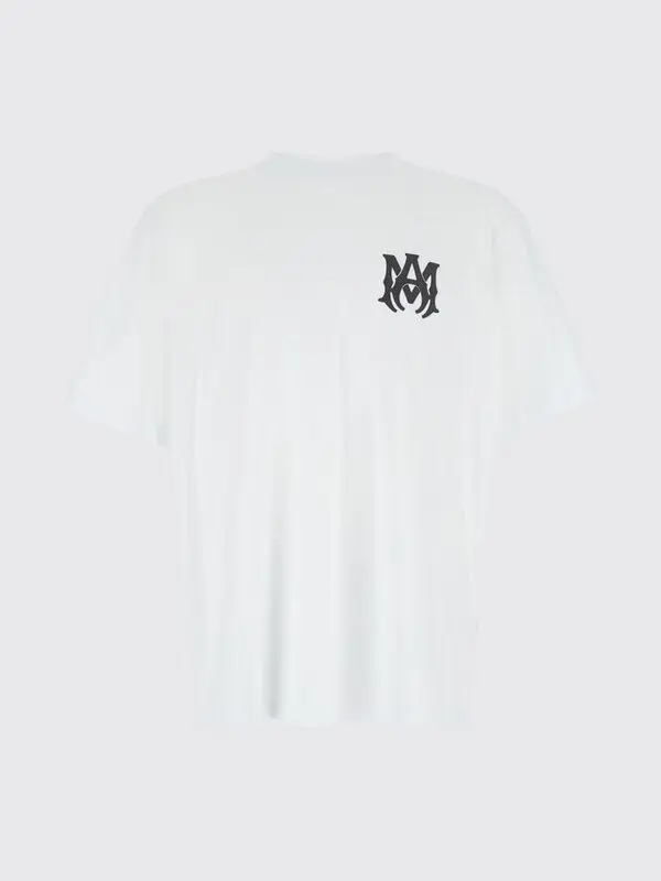 Amiri Relaxed Fit Drop Shoulder Cotton T-shirt With Logo - White