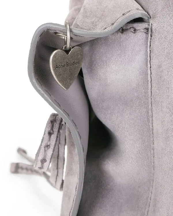 Acne Studios Suede Bucket Bag With Drawstring Closure