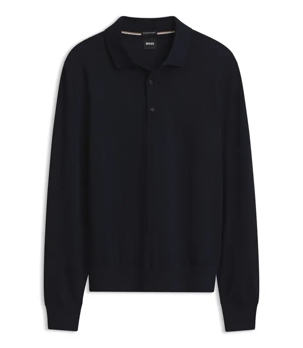 BOSS Merino Wool Polo Sweater