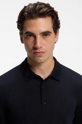BOSS Merino Wool Polo Sweater