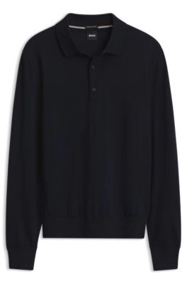 BOSS Merino Wool Polo Sweater