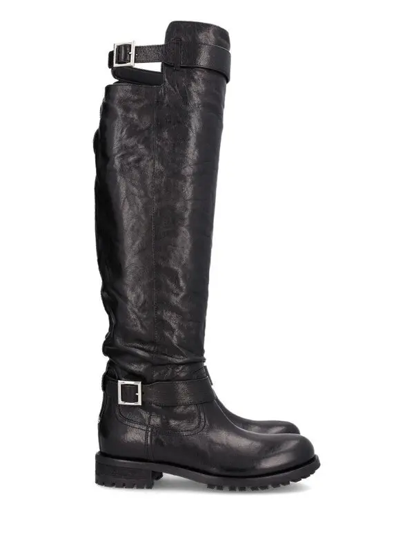 JIMMY CHOO Biker Knee High Boots
