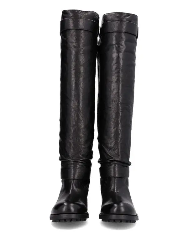 JIMMY CHOO Biker Knee High Boots