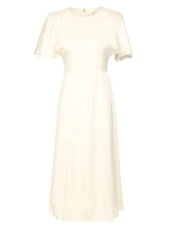 ROTATE BY BIRGER CHRISTENSEN Shiny Satin Midi Dress